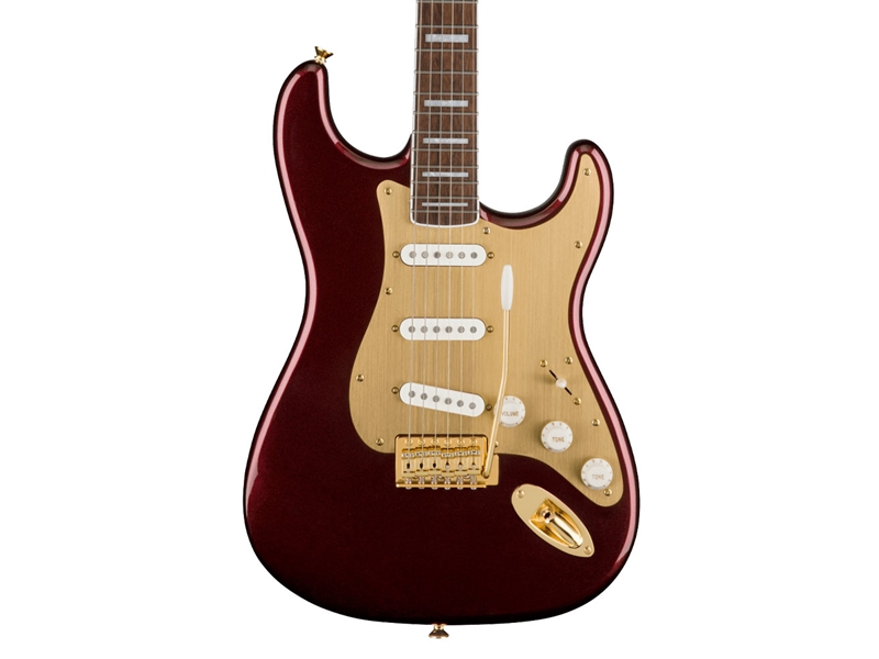 Jim's Music - SQUIER 40th Anniversary Stratocaster, Gold Edition, Ruby ...